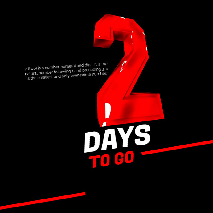 Copy of Number of days Two | PosterMyWall