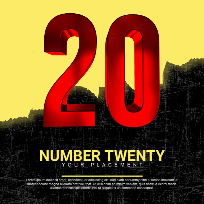 Nomor Dua Puluh Templat | PosterMyWall