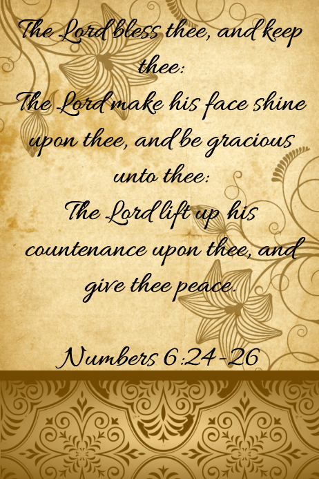 Numbers 6:24-26 Parchment Template | PosterMyWall
