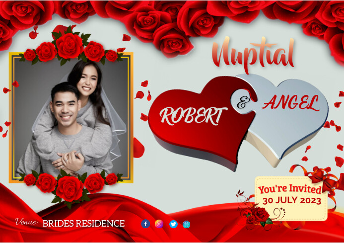 NUPTIAL FLYER Template | PosterMyWall