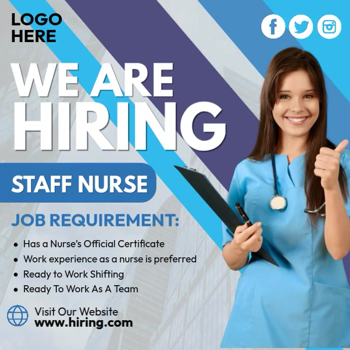 Nurse Hiring Template | PosterMyWall