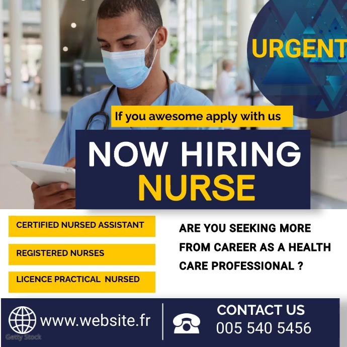 Copy of nurse job advertisement template | PosterMyWall