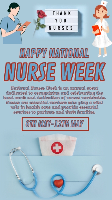 Nurse week Instagram story. Template | PosterMyWall