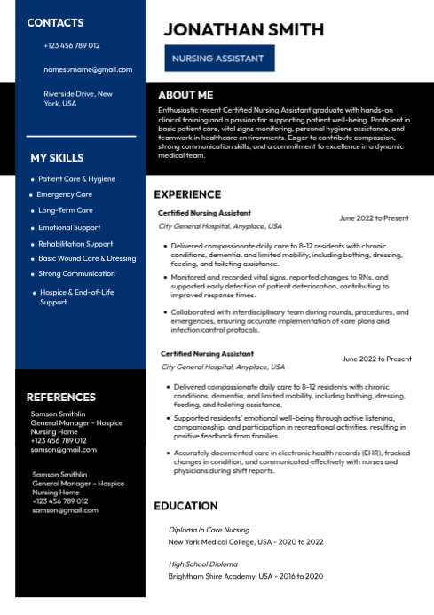 Nursing Assistant A4 resume Template | PosterMyWall