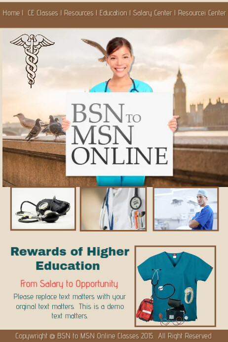 Nursing Education Website Template | PosterMyWall