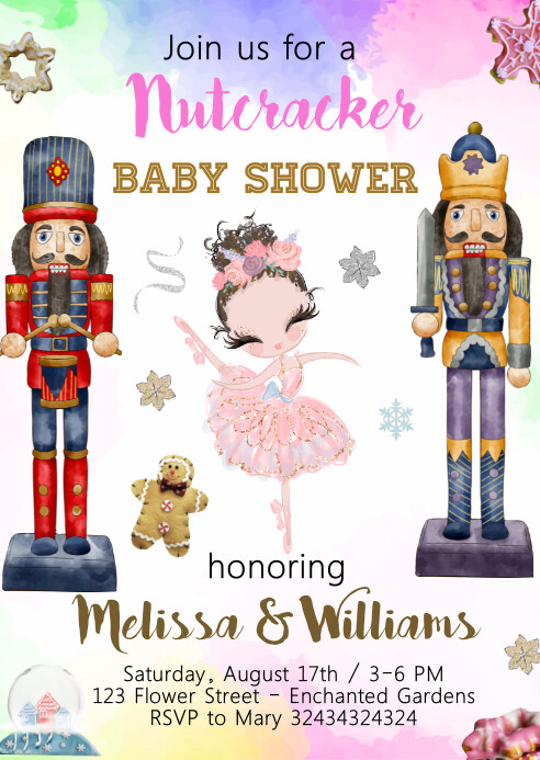 Nutcracker baby shower Invitation Template | PosterMyWall