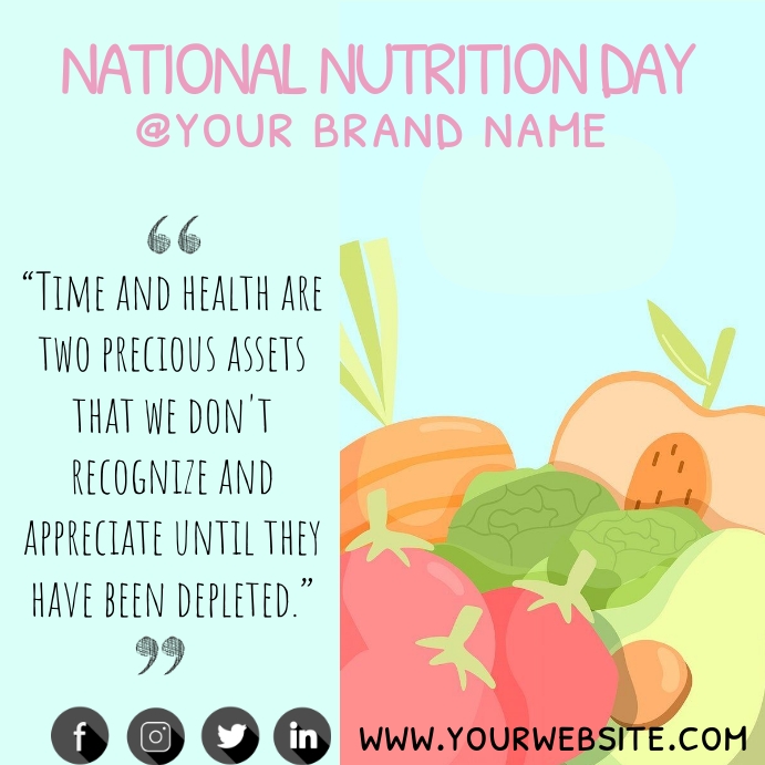 nutrition day Instagram post template | PosterMyWall