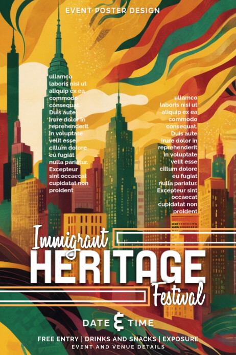 NYC Immigrant Heritage Festival Poster Design Template | PosterMyWall