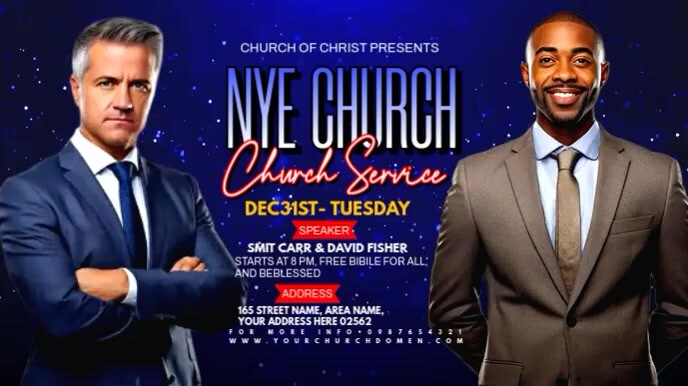 Copy of Nye church service | PosterMyWall