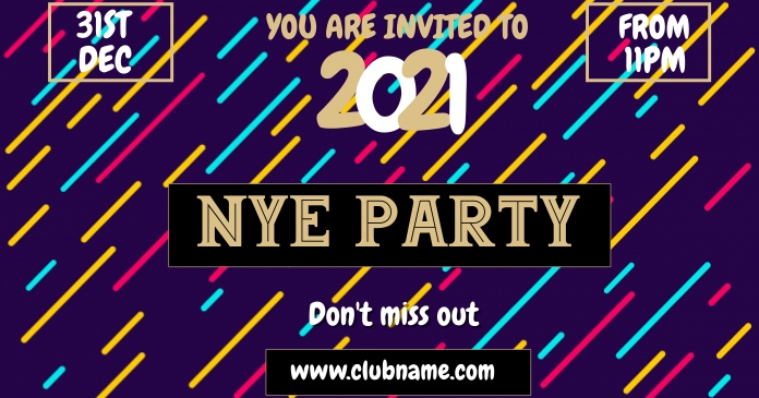 NYE Party invitation Template | PosterMyWall