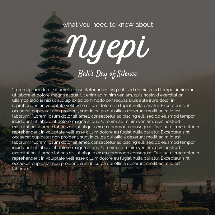 Nyepi, what you need to know Template | PosterMyWall