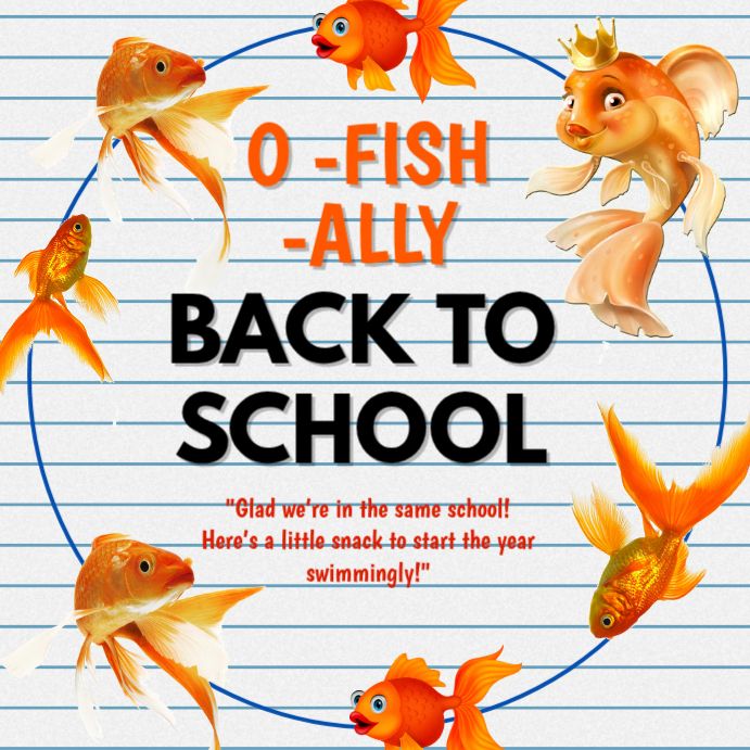 O-FISH-ally Back to School Tag Template | PosterMyWall
