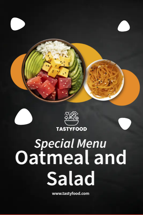 Oat meal and Salad Poster Template | PosterMyWall