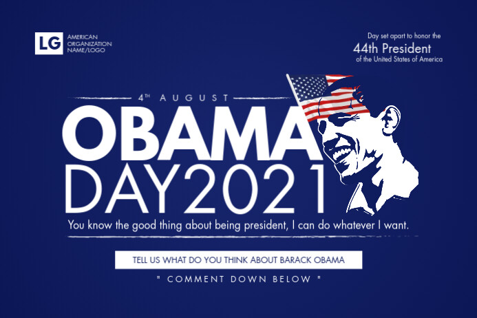 Copy of Obama Day 2021 Post Template | PosterMyWall