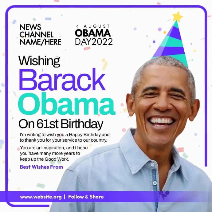 Copy of Obama Day 2022 Post Template | PosterMyWall