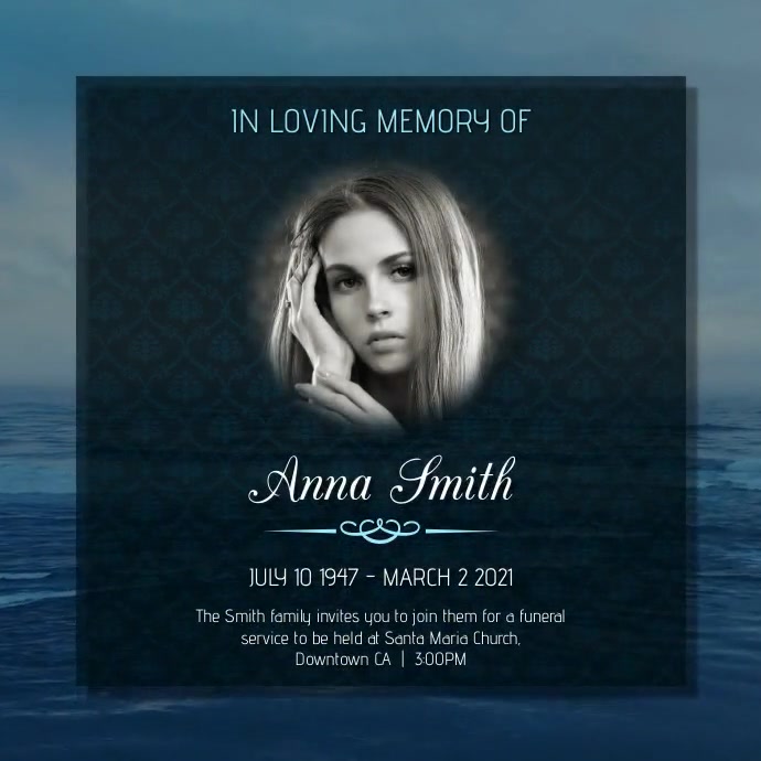 Obituary Funeral Video Template | PosterMyWall
