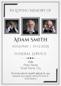 Obituary Funeral Welcome Sign Template Collag | PosterMyWall