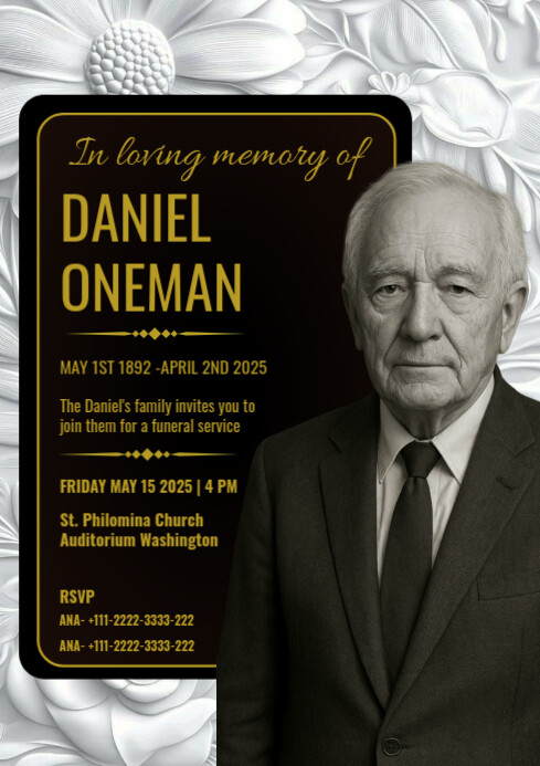 Obituary template | PosterMyWall