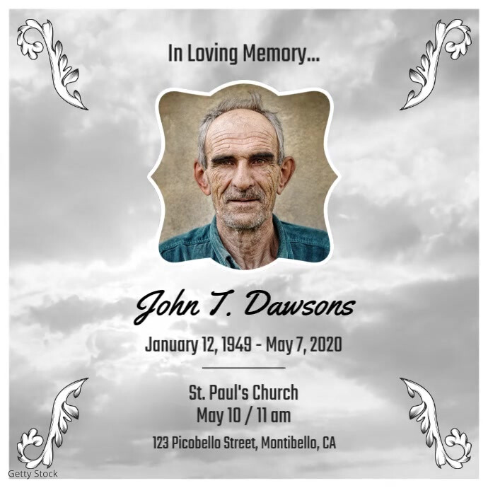 Obituary Video Template | PosterMyWall
