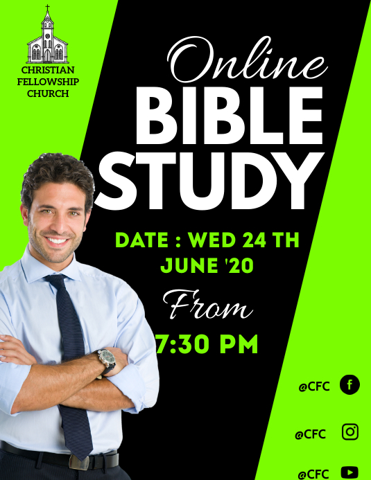 obline bible study flyer template | PosterMyWall