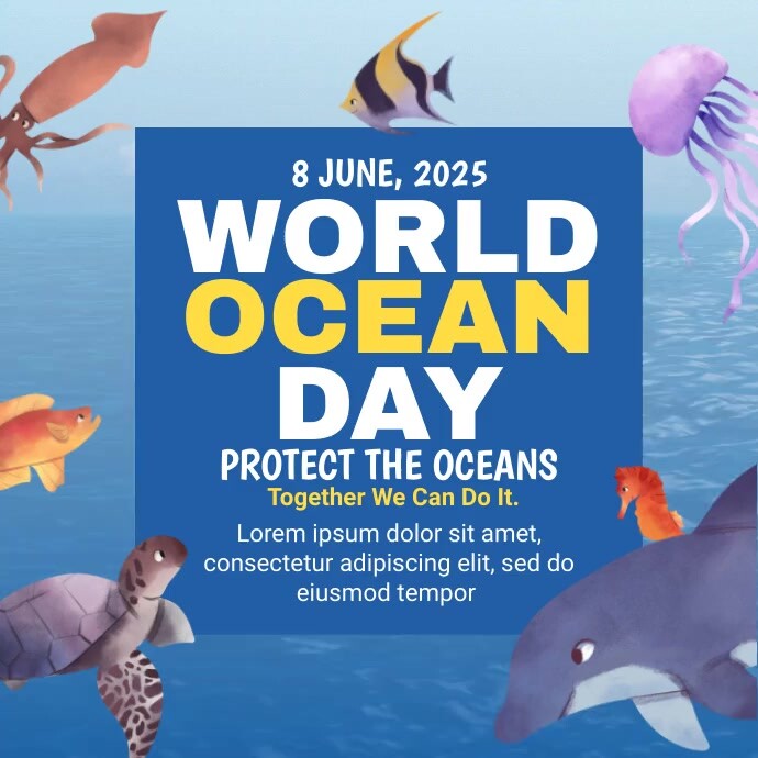Ocean Day Celebration Template | PosterMyWall