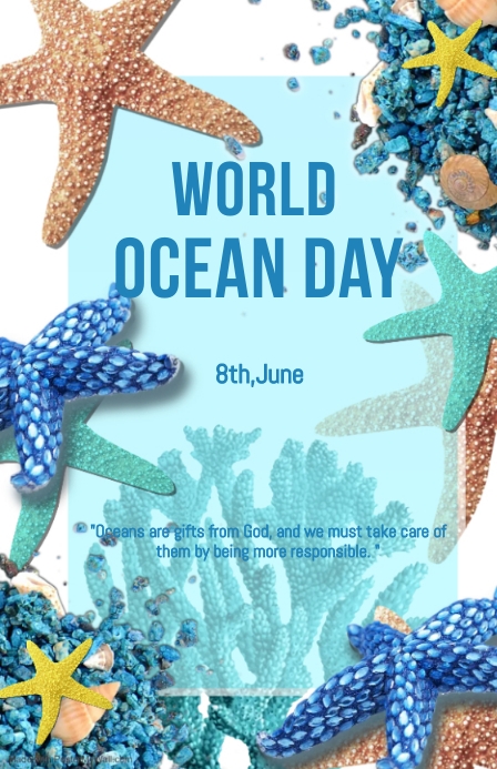 Ocean day Template | PosterMyWall