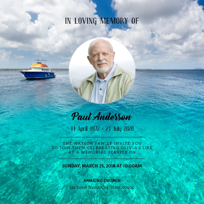 Copy of Ocean Funeral Instagram post | PosterMyWall