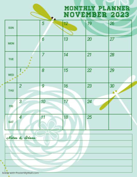 Kalender Planner Maret 2023 Templat | PosterMyWall