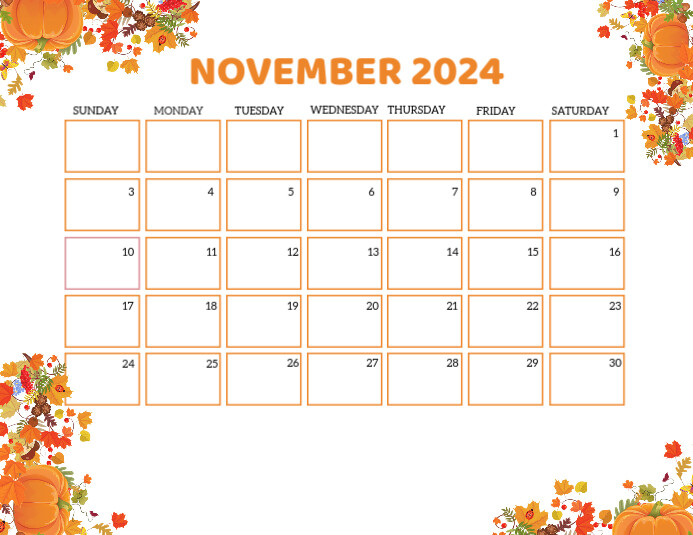 October 2024 calendar template | PosterMyWall