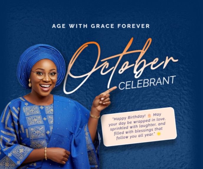 October birthday Template | PosterMyWall