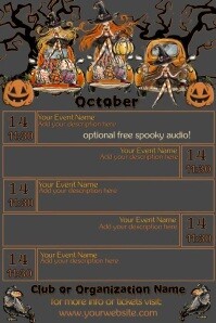 October Calendar by Paula Template | PosterMyWall