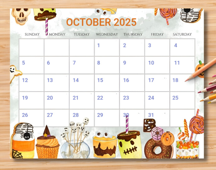 October calendar Template | PosterMyWall