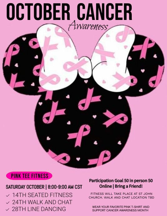 Copy of October Cancer Awareness , Breast Cancer Awa | PosterMyWall