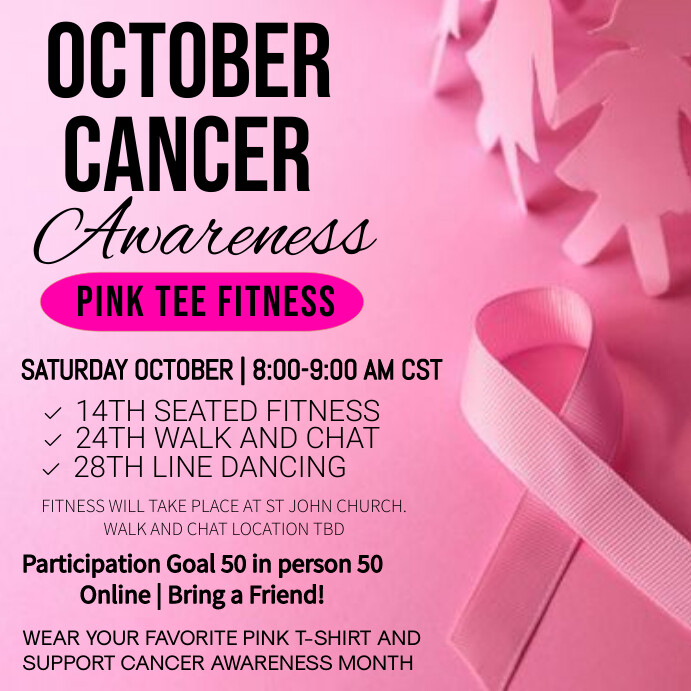 October Cancer Awareness , Breast Cancer Awa Template | PosterMyWall