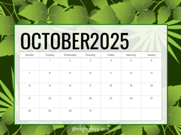 October Template | PosterMyWall