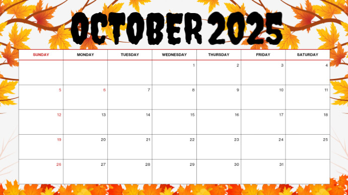 October Template | PosterMyWall