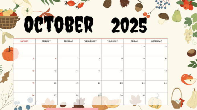 October Template | PosterMyWall