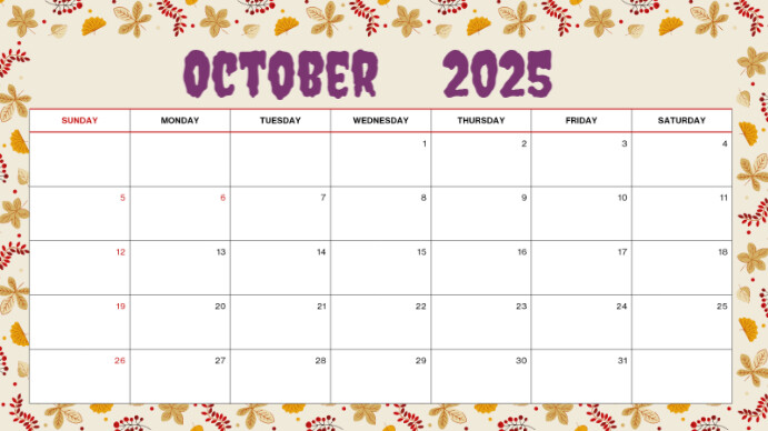 October Template | PosterMyWall