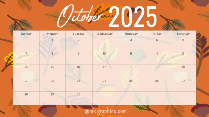 Copy of October | PosterMyWall