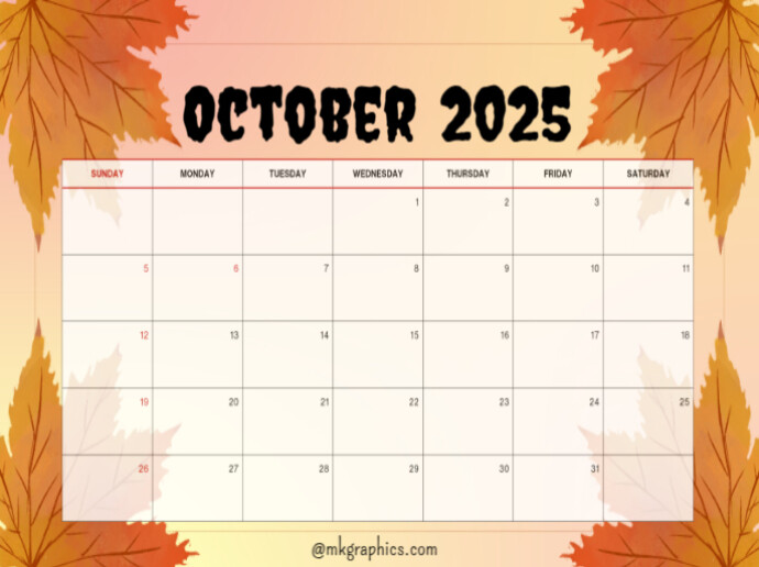 October Template | PosterMyWall