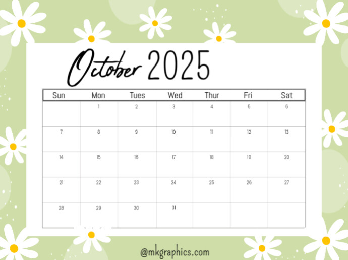 October Template | PosterMyWall