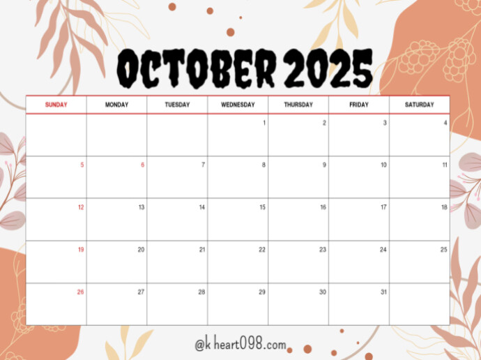 October Template | PosterMyWall