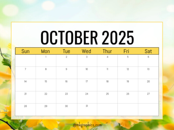 October Template | PosterMyWall
