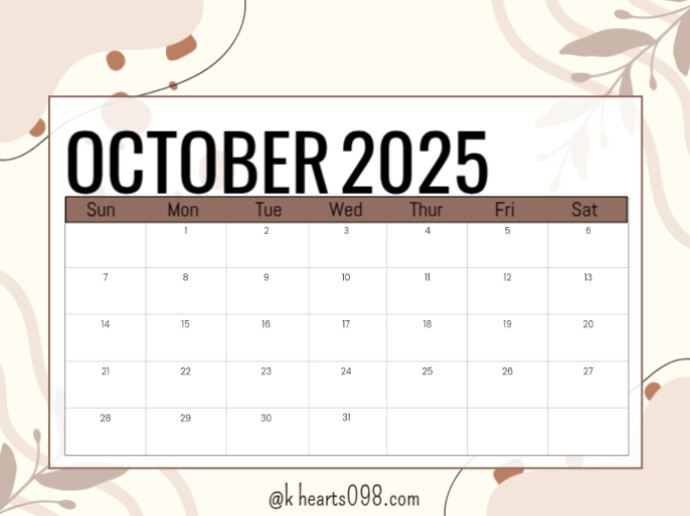 October Template | PosterMyWall