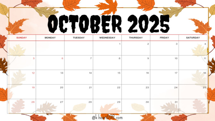 October Template | PosterMyWall