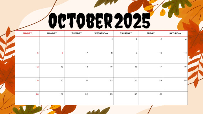 October Template | PosterMyWall