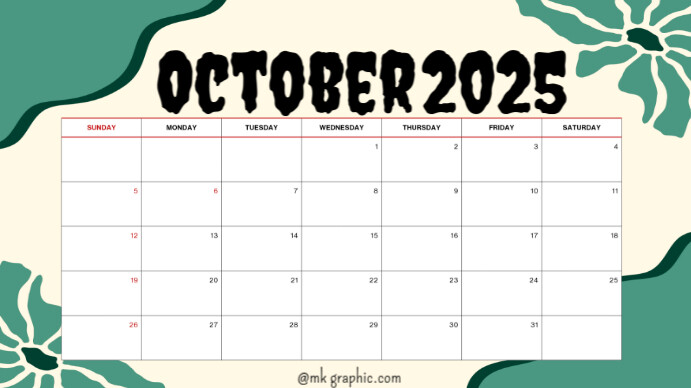 October Template | PosterMyWall