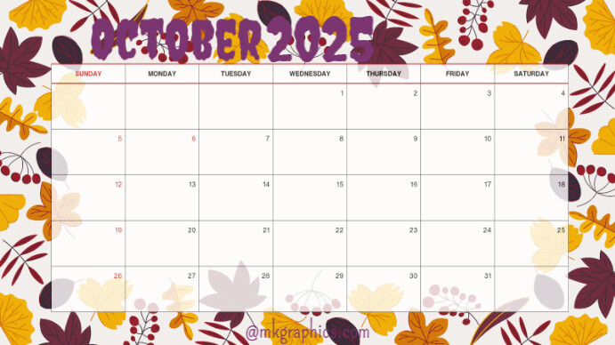 October Template | PosterMyWall
