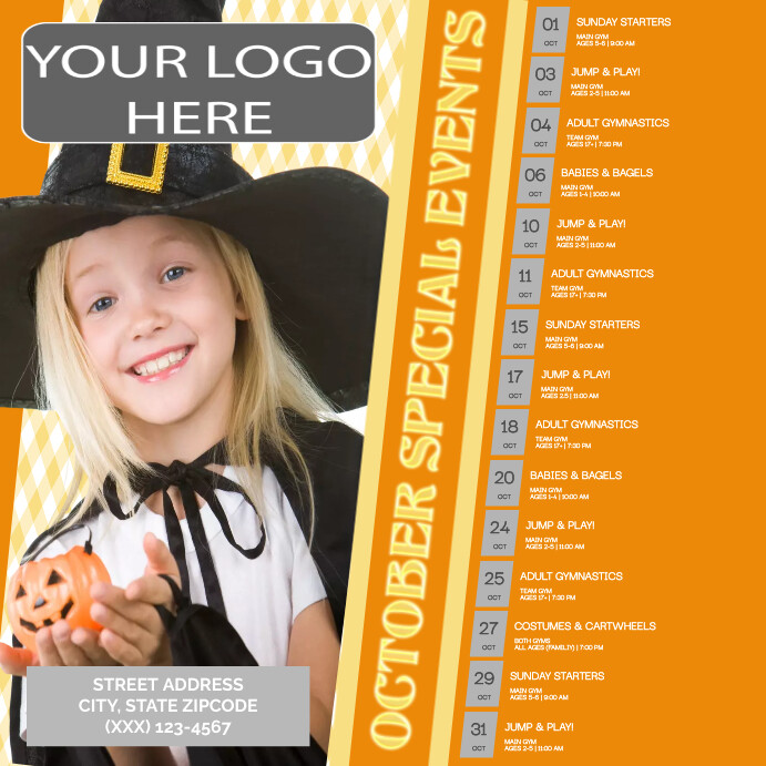 Copy of OCTOBER EVENTS INSTA | PosterMyWall