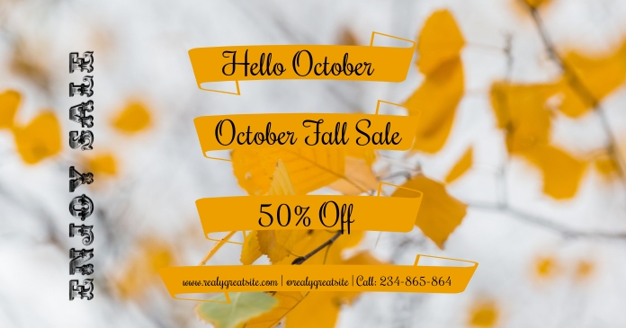 october fall sale facebook shared image Template | PosterMyWall